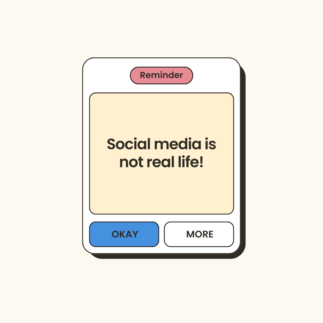SOCIAL MEDIA IS NOT REAL LIFE
